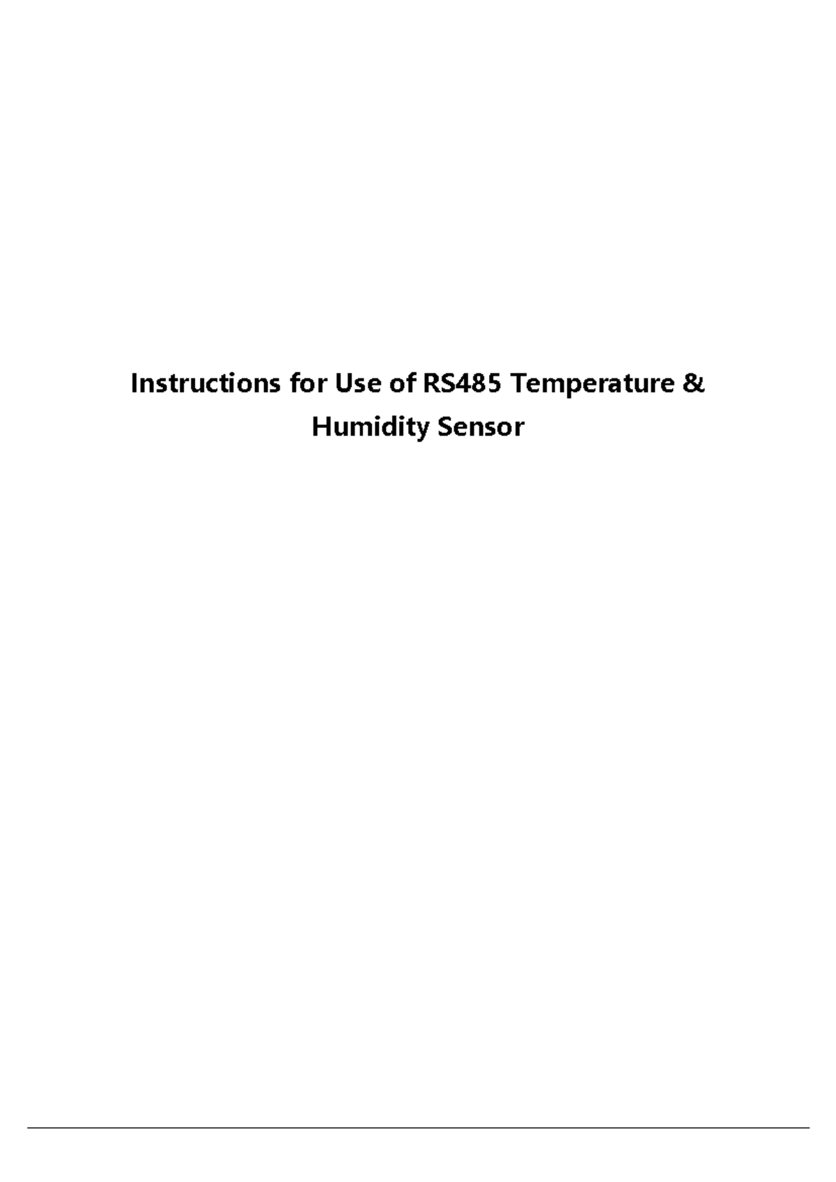 SEN0438-EN 14173 a41188 - Instructions for Use of RS485 Temperature & Humidity Sensor - Studocu