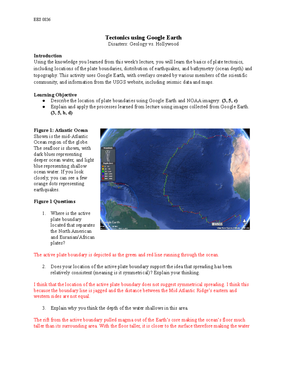 HW Tectonics using Google Earth - Tectonics using Google Earth ...