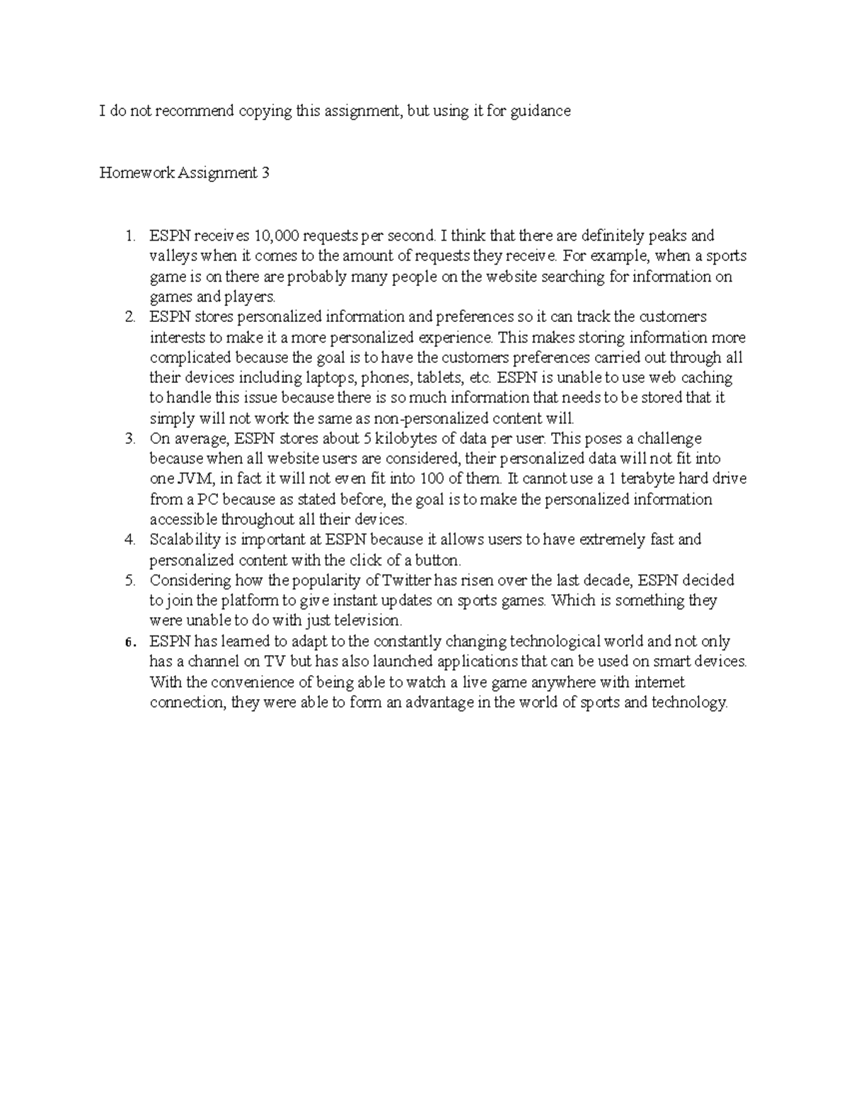 OMIS 350 HW3 - hw 3 omis 350 - I do not recommend copying this assignment, but using it for ...