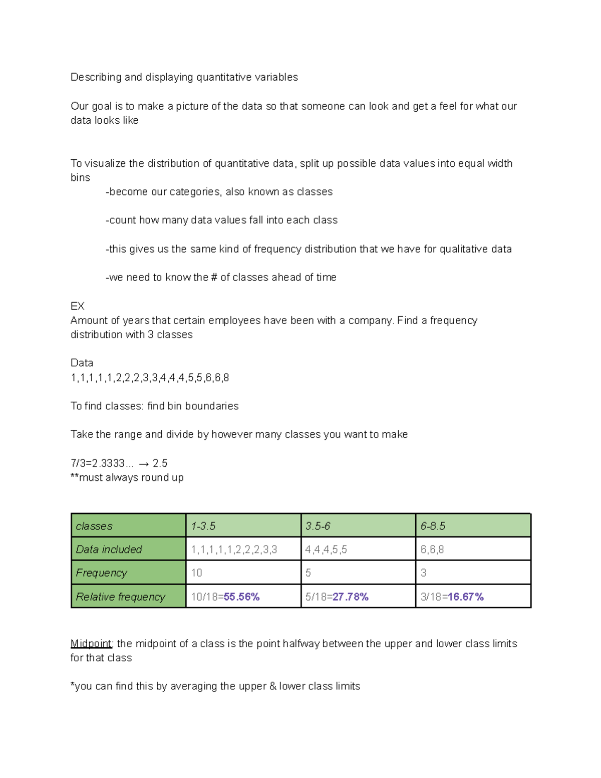 9 6 describing quantitative data - Describing and displaying ...