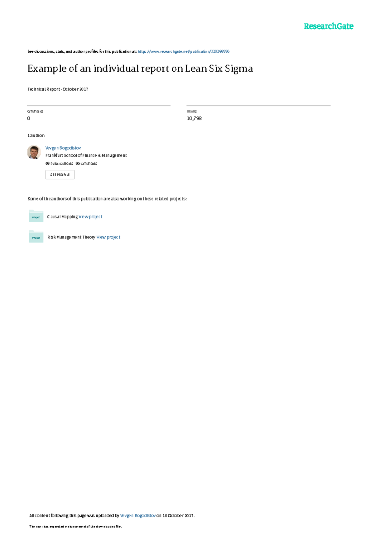 Individual report LSS example - See discussions, stats, and author ...