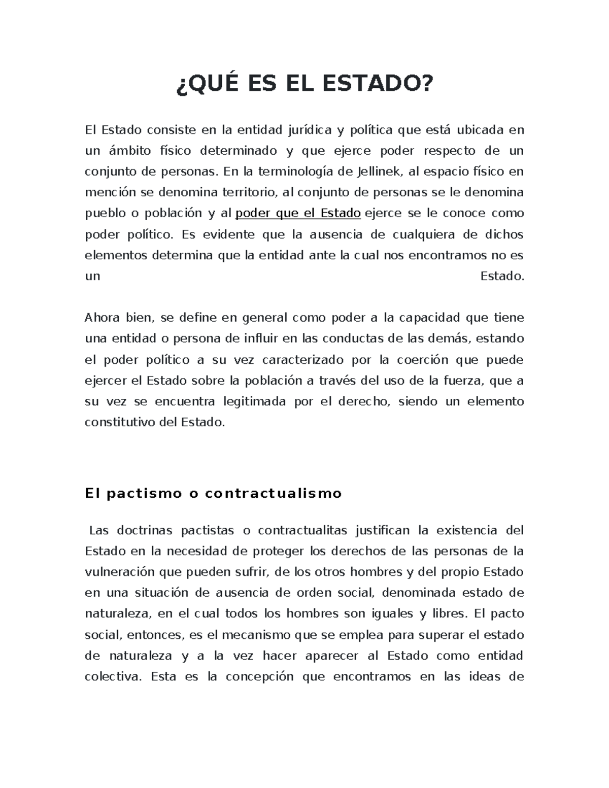 EL Estado, QUE ES - ¿QUÉ ES EL ESTADO? El Estado consiste en la entidad ...