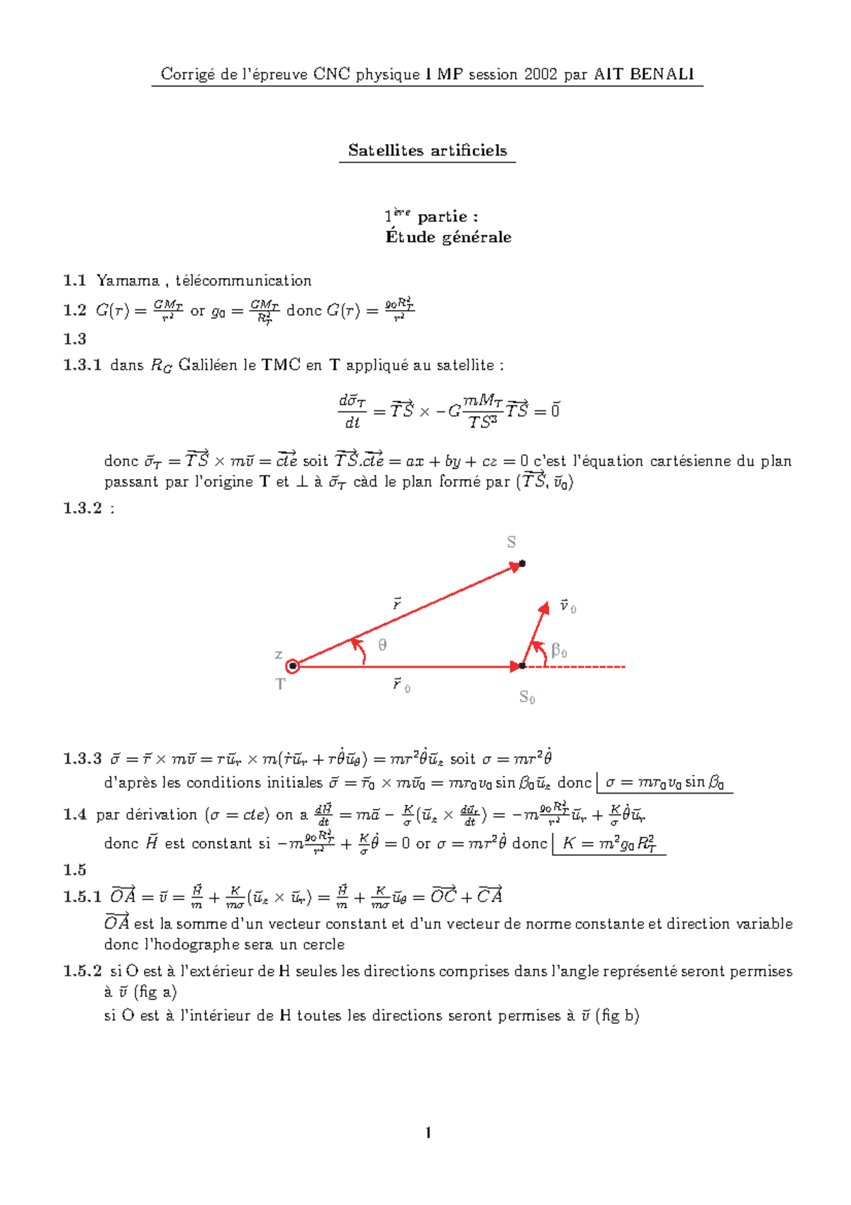 Cnc 2002-physique-1-corrige - Corrig ́e de l’ ́epreuve CNC physique I MP session 2002 par AIT ...