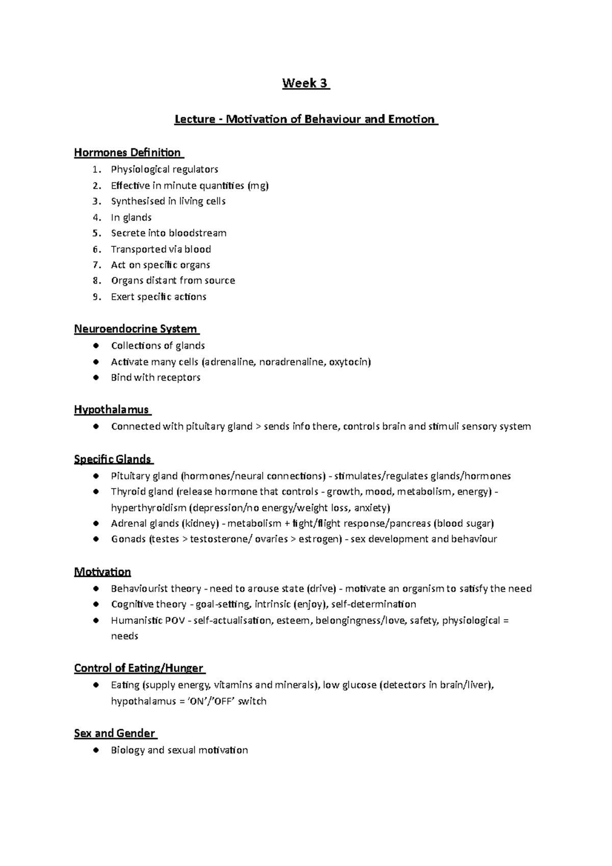 Week 3 - Module 1 - Week 3 Summary - Week 3 Lecture - Motivation of ...