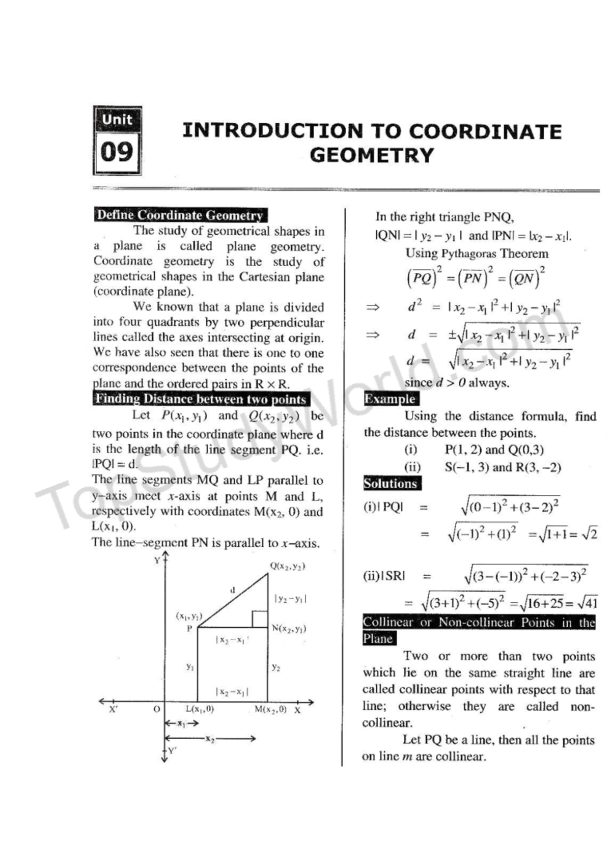 Chapter 9 Introduction TO Coordinate Geometry - Business Math and Stats ...