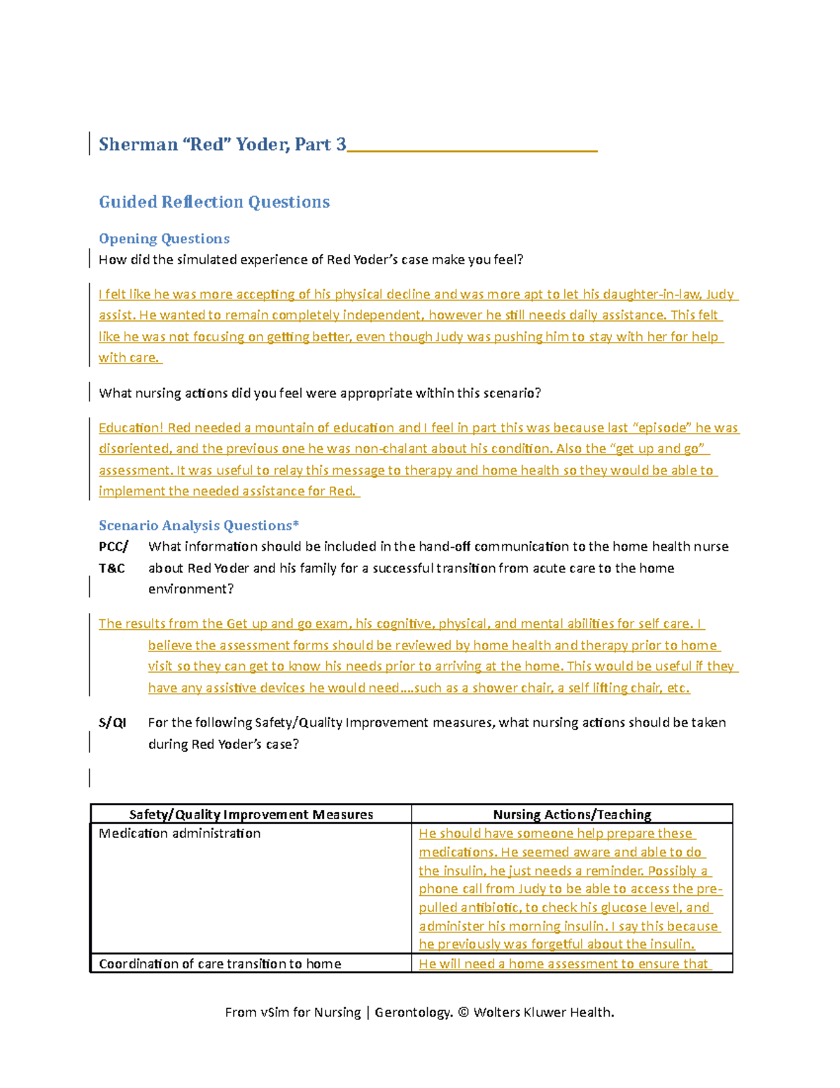 Red Yoder Part 3 Guided Reflection - Sherman “Red” Yoder, Part 3 Guided ...