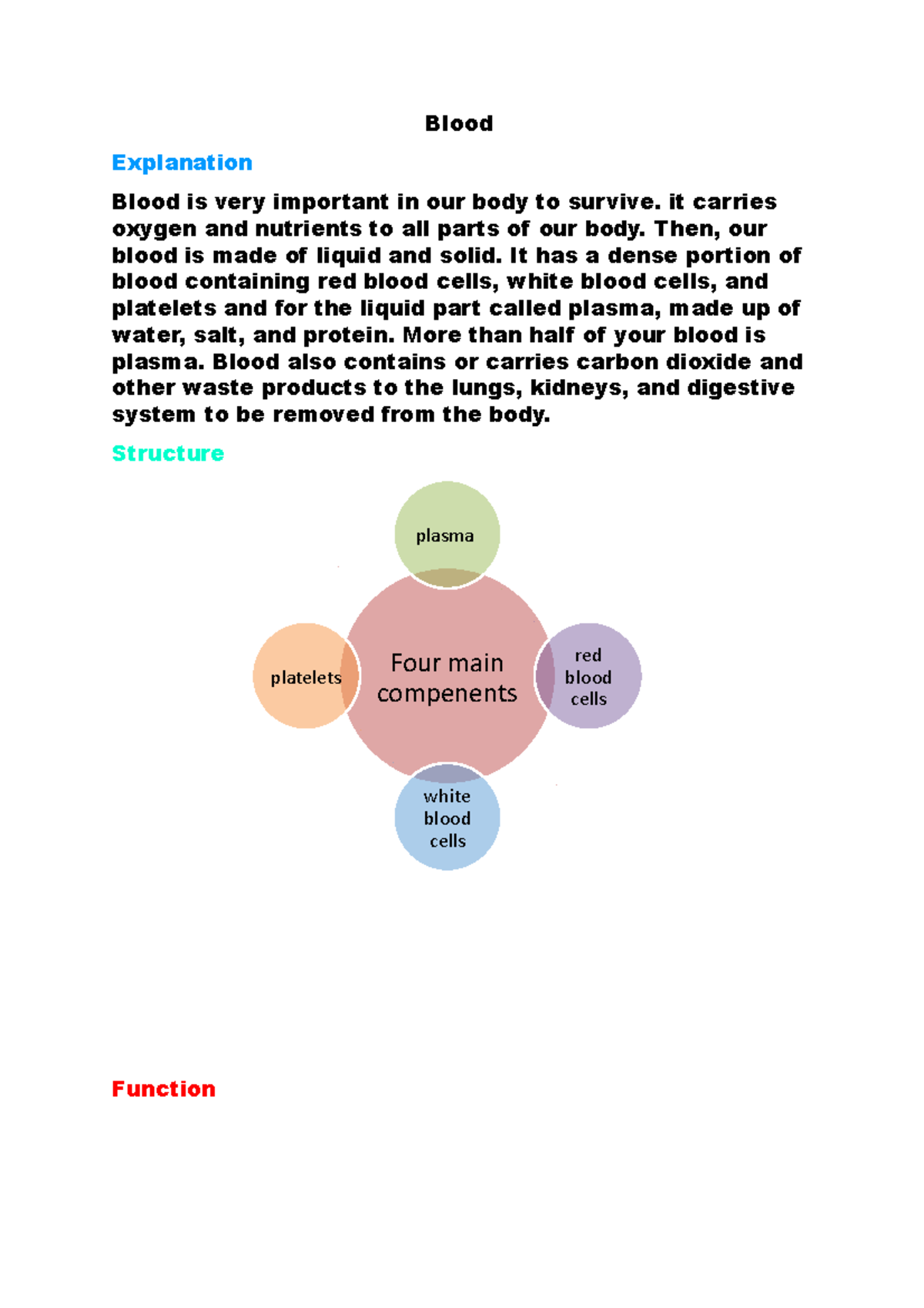 Blood assignment group - Histology of Cell and Tissue - UiTM - Studocu