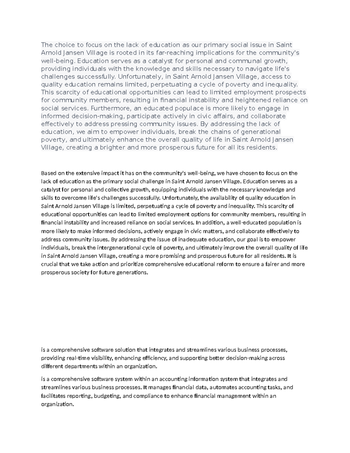 Encyclical Letter - Copy - The choice to focus on the lack of education ...