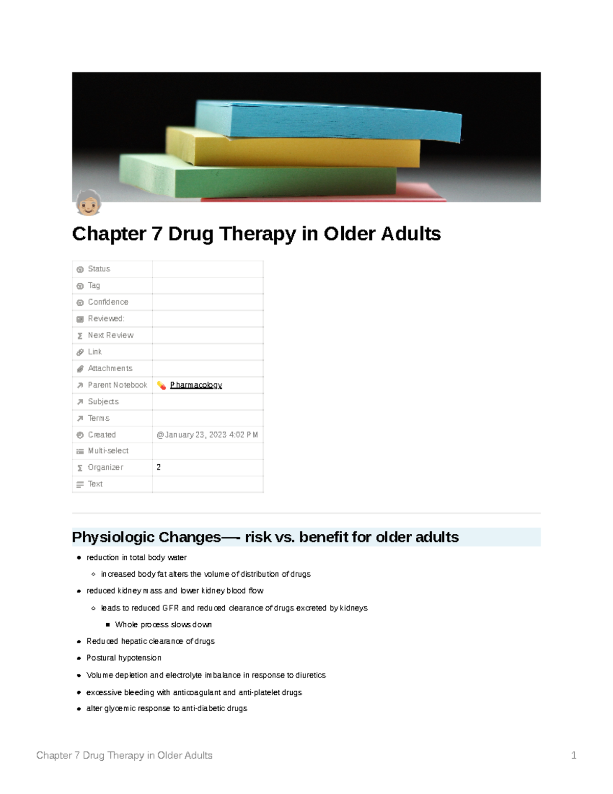 Chapter 7 Drug Therapy in Older Adults - Chapter 7 Drug Therapy in ...