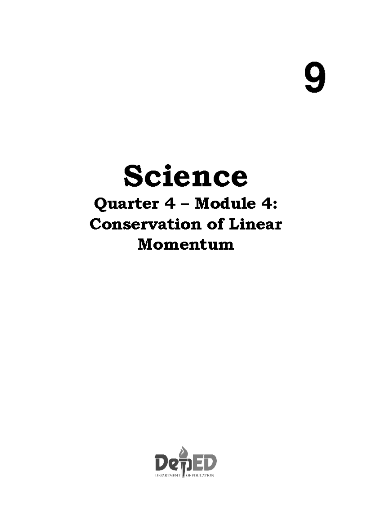 Science 9 Quarter 4 - 9 Science Quarter 4 – Module 4: Conservation of ...