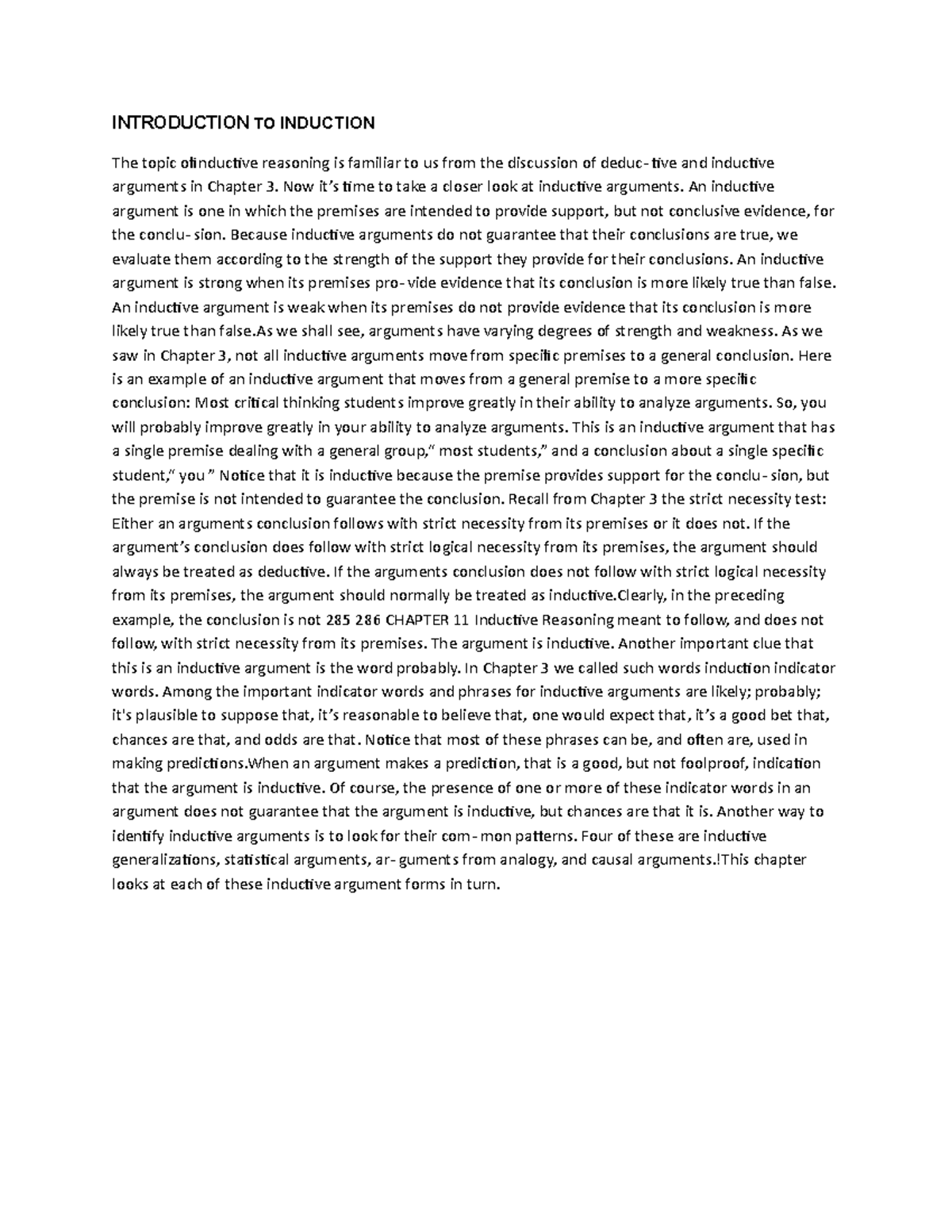 Introduction TO Induction - INTRODUCTION TO INDUCTION The topic ...