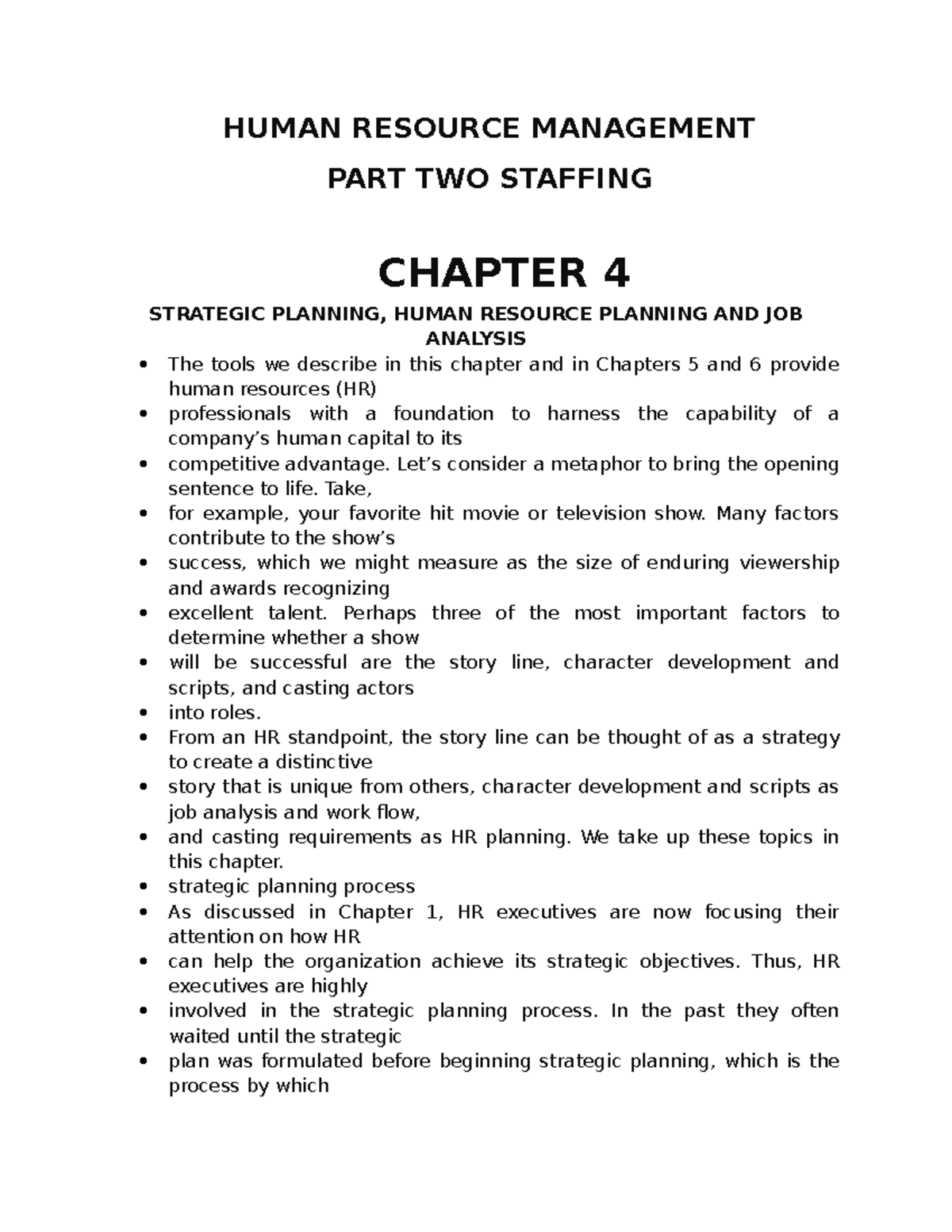 Human Resource Managementsummmaries FOR PART 2 Chapters 4 5 6 - HUMAN ...