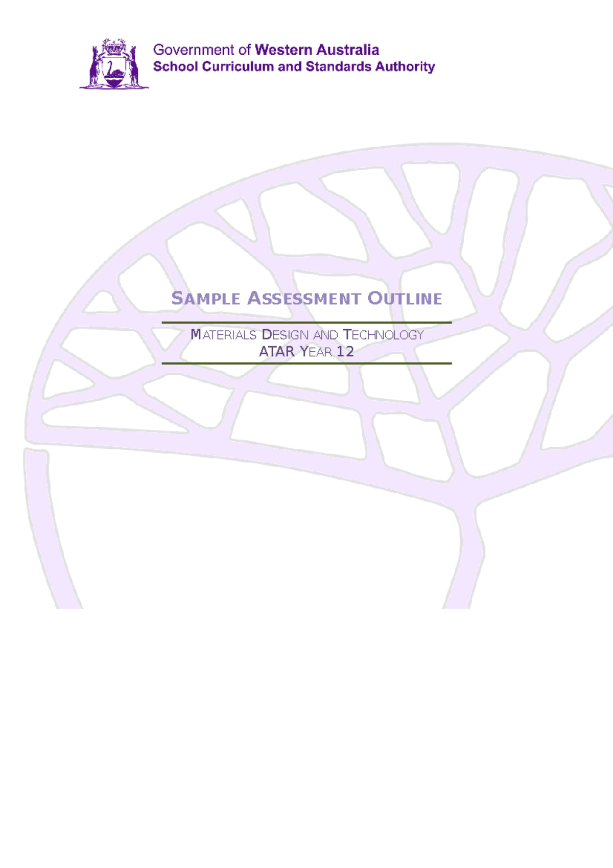 design and technology notes - SAMPLE ASSESSMENT OUTLINE MATERIALS ...
