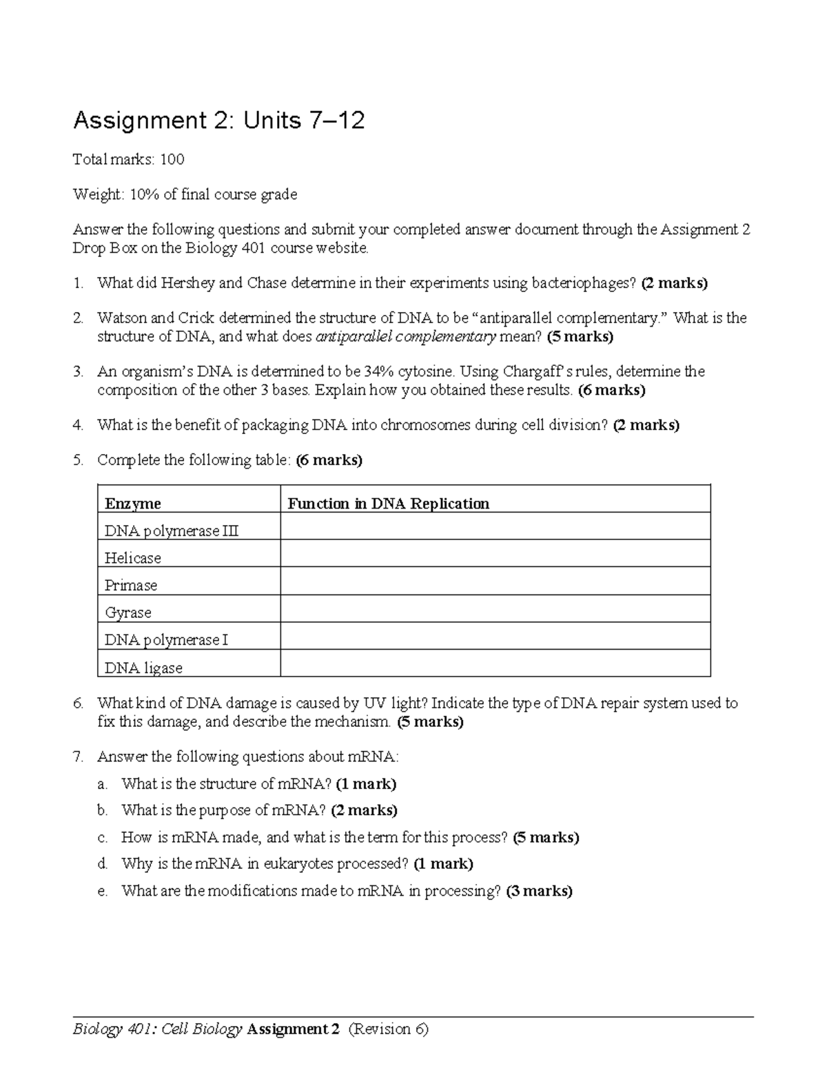Assign 02 - Assignment 2: Units 7– Total marks: 100 Weight: 10% of ...