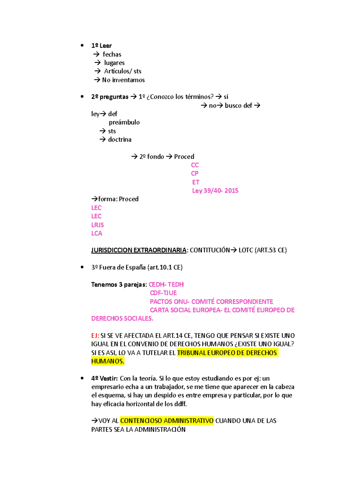 Esquema DDFF - 1º Leer fechas lugares Artículos/ sts No inventamos 2º preguntas 1º - Studocu