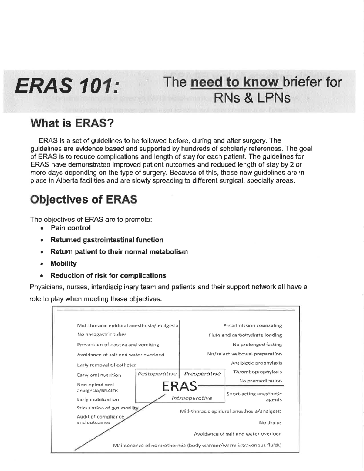 HLT ILL -ERAS for RN and LPN - PNG 2251 - Studocu
