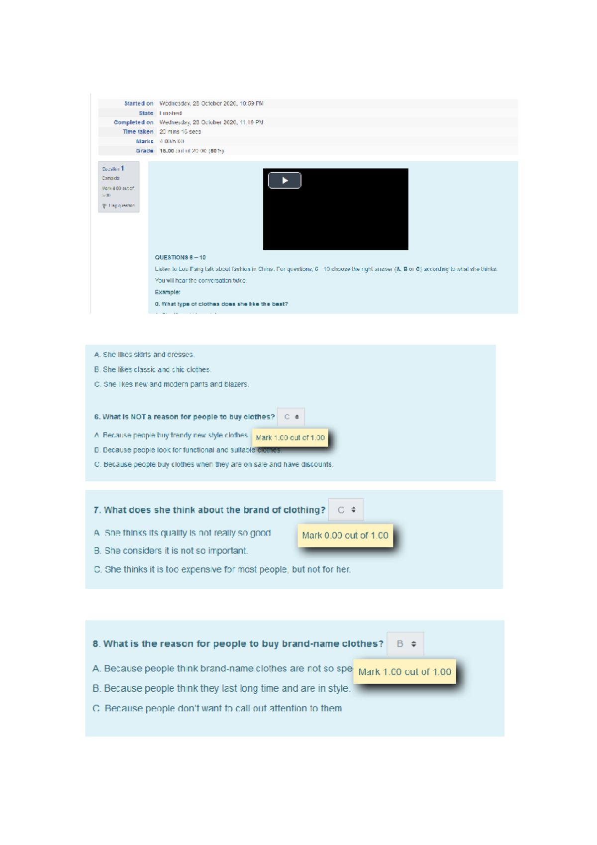 Listening quiz unit 11 - Step 1: Upload your documents Upload another document now to receive ...