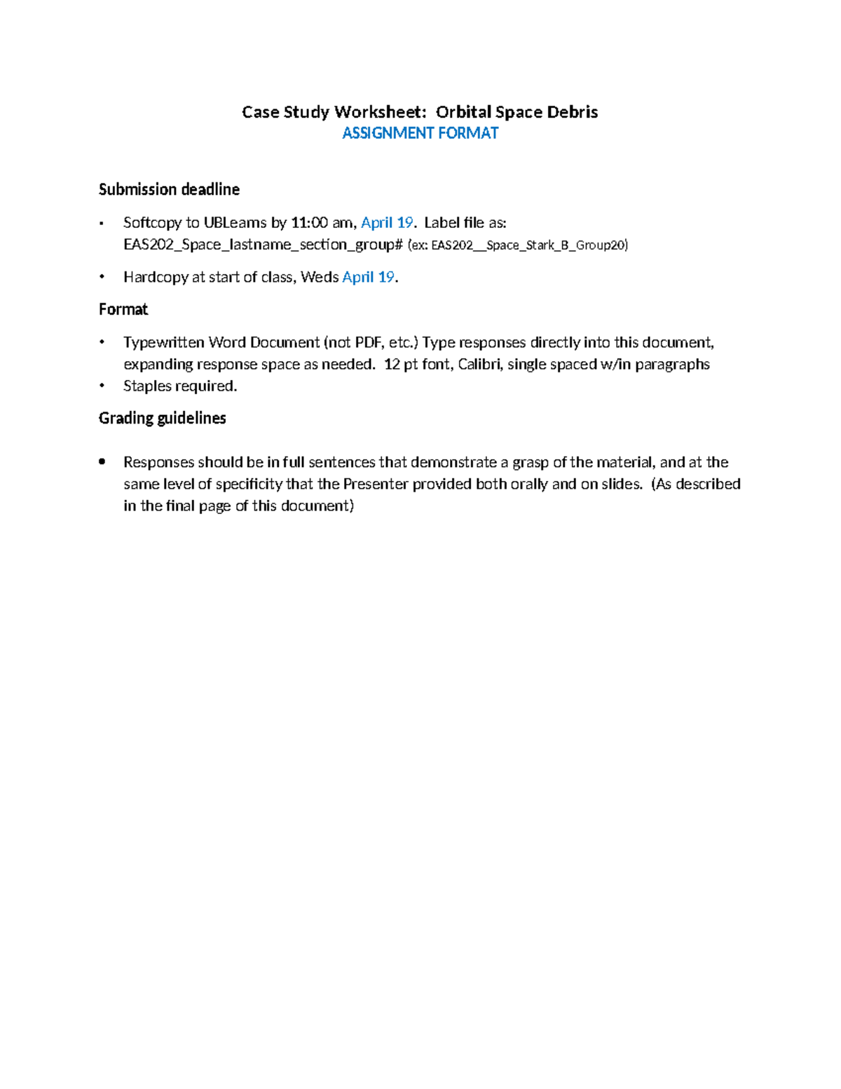 2023.Assignment.2.b.Orbital.Debris.Worksheet AB copy copy - Case Study ...