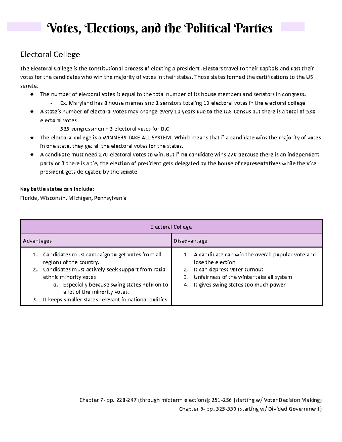 AP Gov.Unit 4- Voting Behavior, Elections & Political Parties - Votes ...