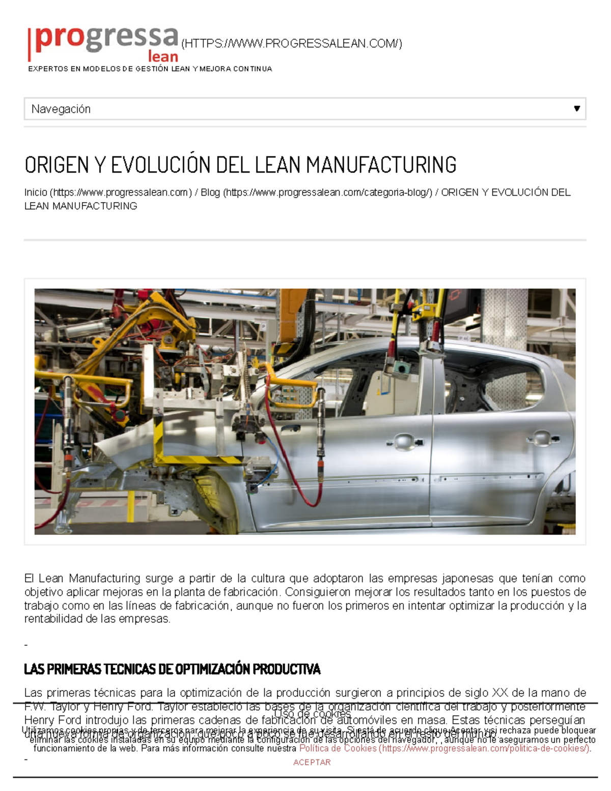 ME S1 Blog Origen y evolucion del Lean Manufacturing - ORIGEN Y EVOLUCIÓN DEL LEAN MANUFACTURING ...