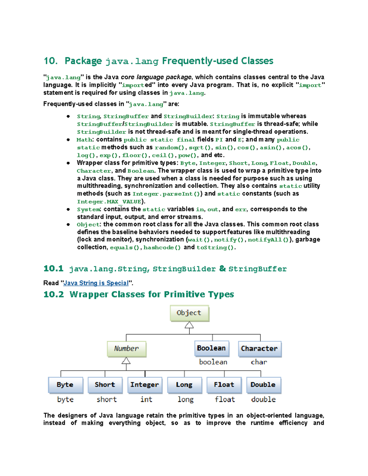Java Programming Tutorial 13 10 Package Java Frequently Used Classes