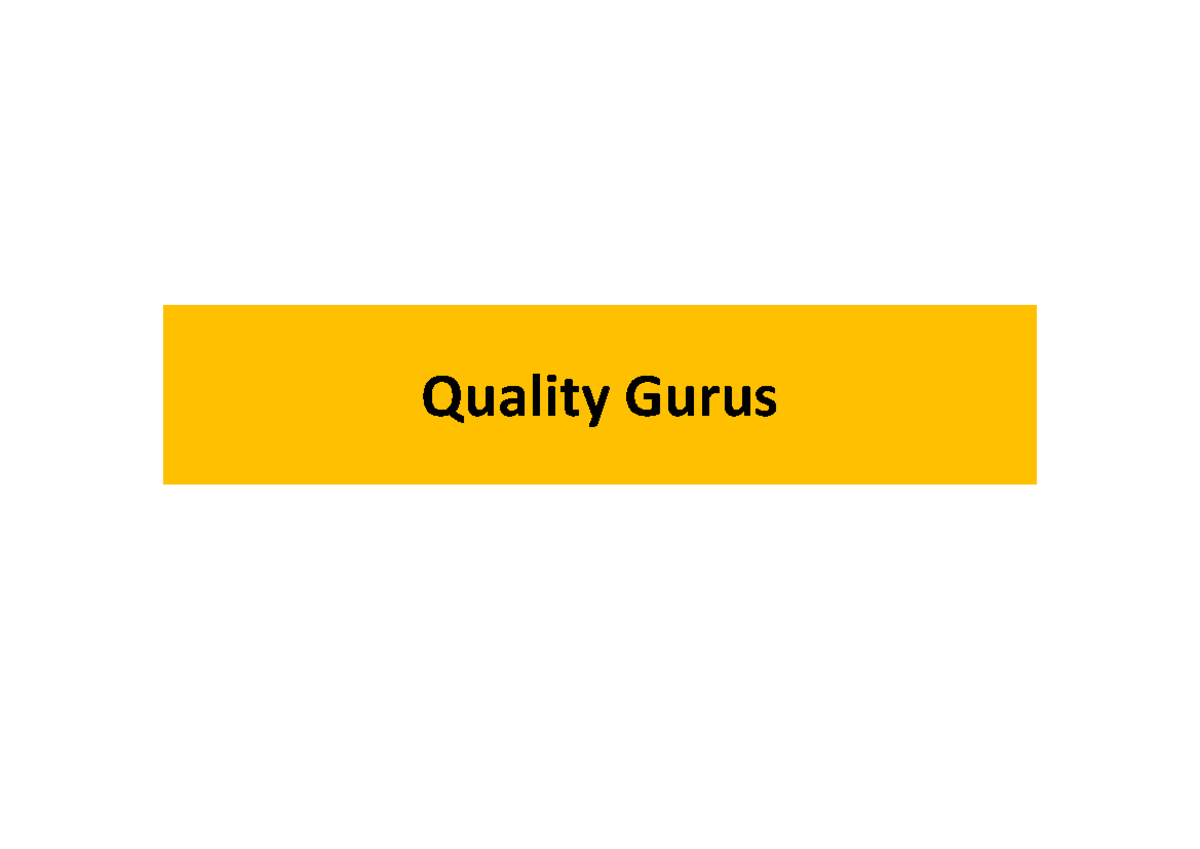 452068033 TQM Gurus and Their Contributions pdf - Quality Gurus TQM Gurus and Their 굯 ...