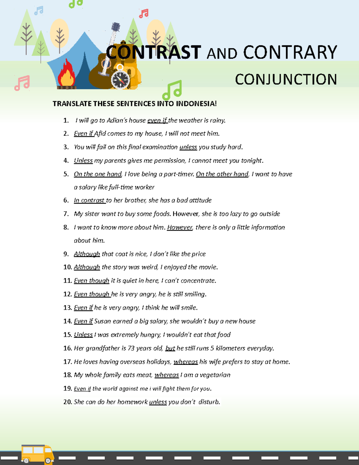 Contrast and Contrary conjunction kelas xii - CONTRAST AND CONTRARY ...