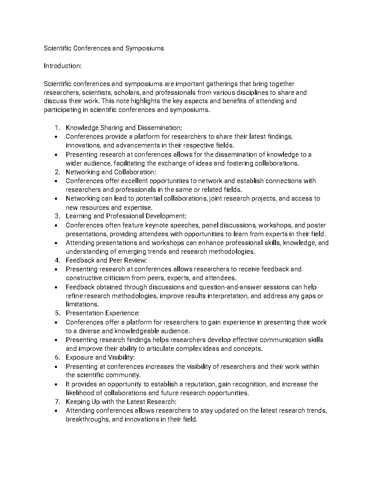 Scientific Conferences and Symposiums - Scientific Conferences and ...