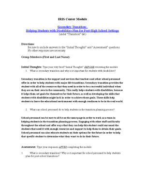 IRIS Center Module- Universal Design for Learning - IRIS Center Module ...