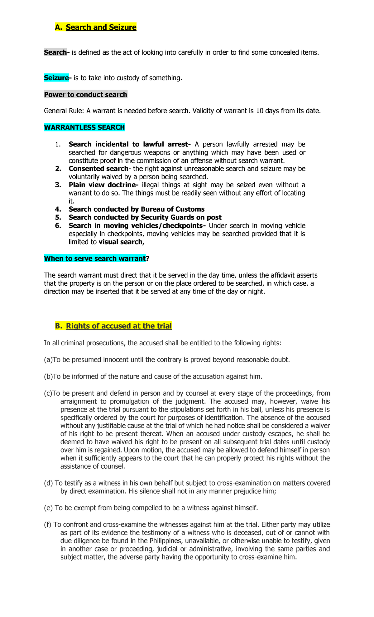 Search-and-Seizure - CLJ 1-Introduction to Philippine Criminal Justice ...