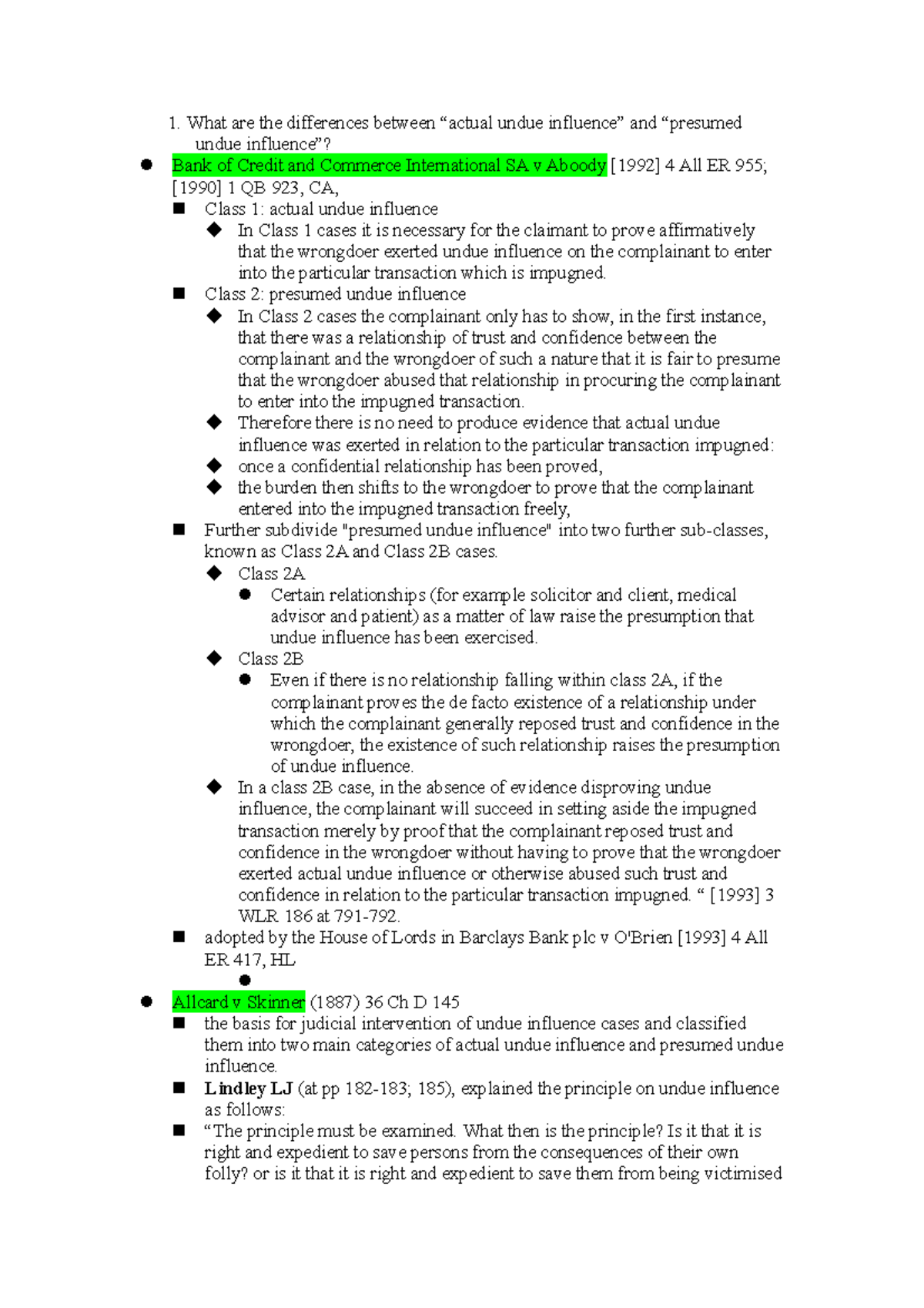 Tutorial WEEK 3 - What are the differences between “actual undue ...