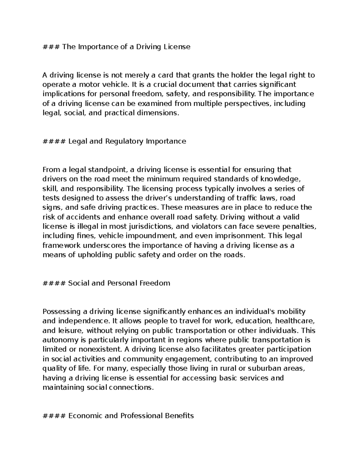 The Importance of a Driving License - It is a crucial document that ...