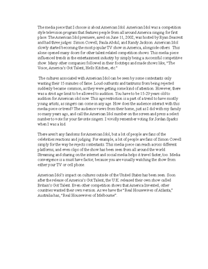 Function of Myth - Week 1 assignment was to choose your own media piece ...