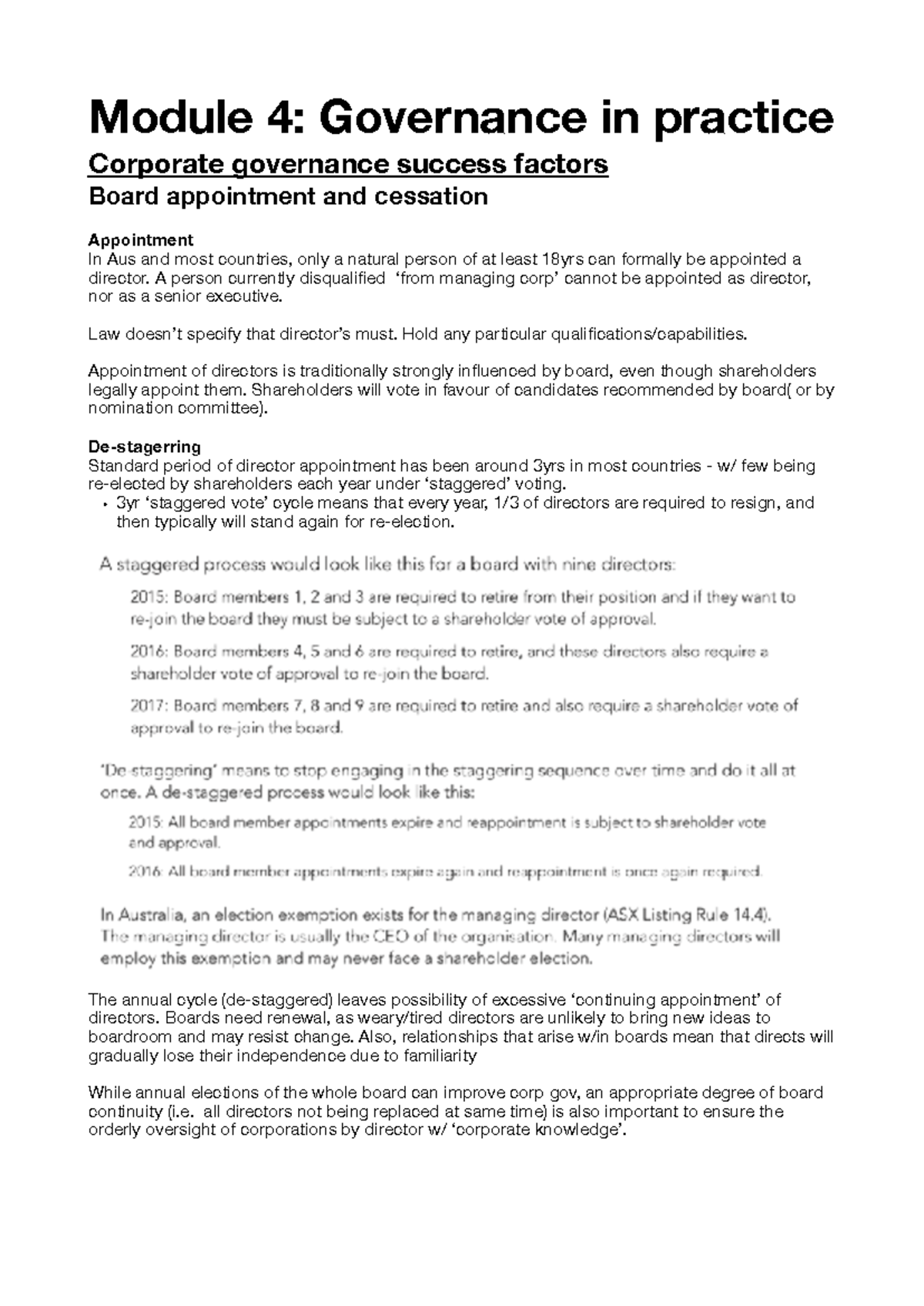 Module 4 Notes Ethics and Governance - Module 4: Governance in practice ...