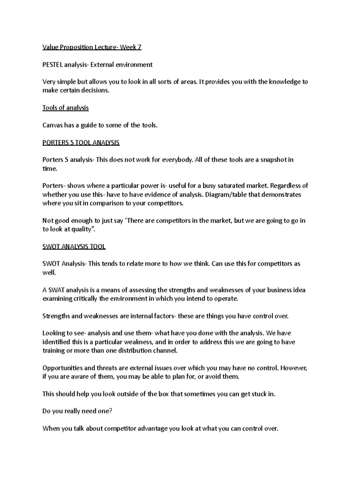 Value Proposition Lecture - It provides you with the knowledge to make ...