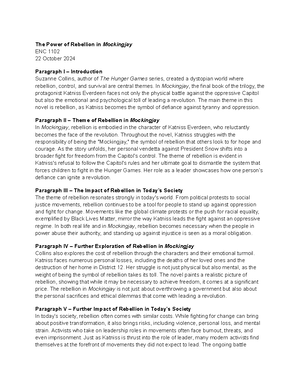 ENC 1102 - english paper - ENC 1102 22 October 2024 Paragraph I ...