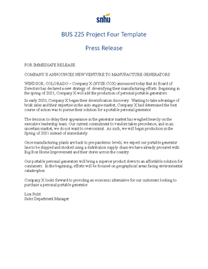 BUS 225 Module Two Assignment - Amelia Smith Dr. Dugger September 12 ...