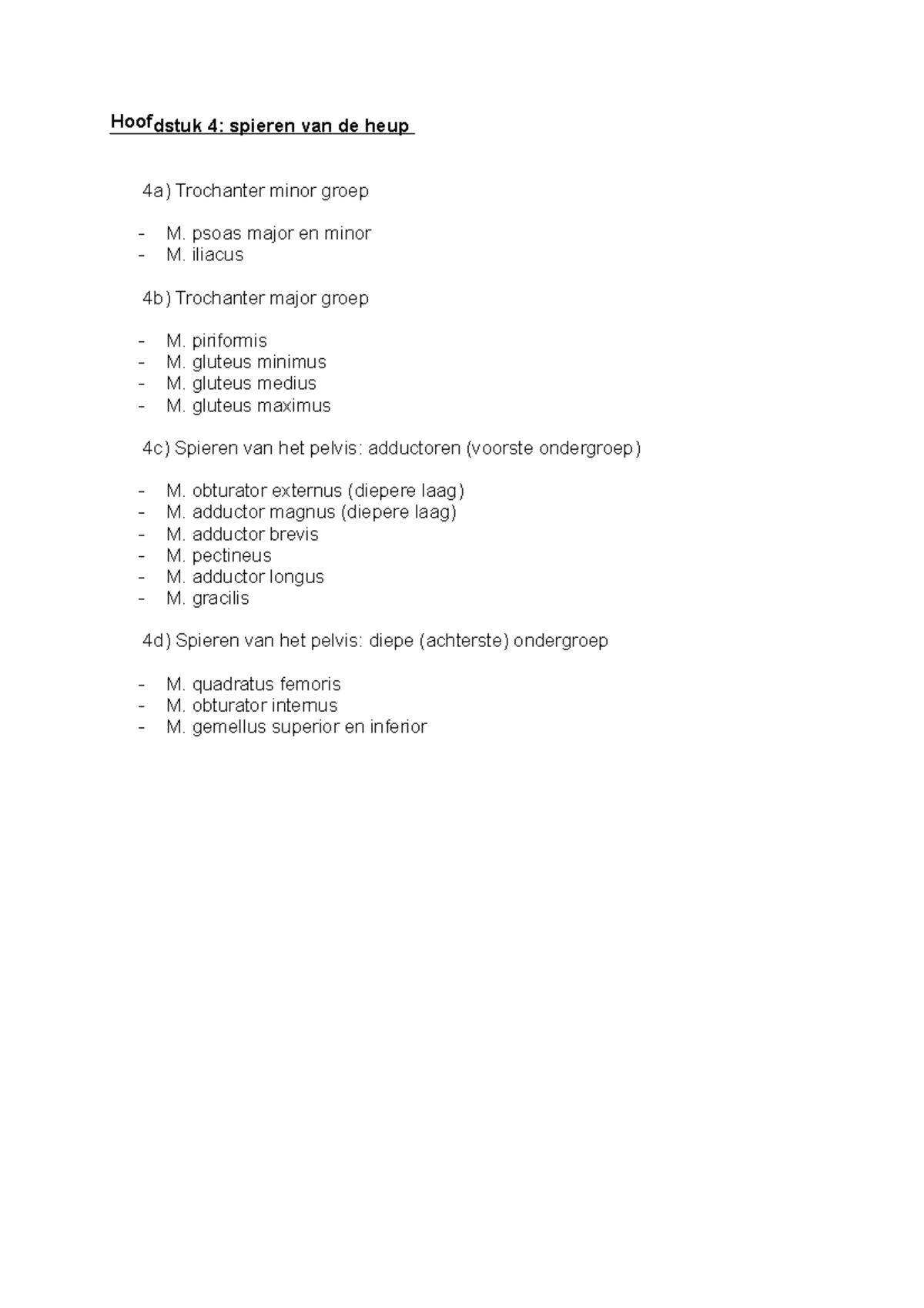 Les 6 spieren rond de heup - Hoof dstuk 4: spieren van de heup 4a ...