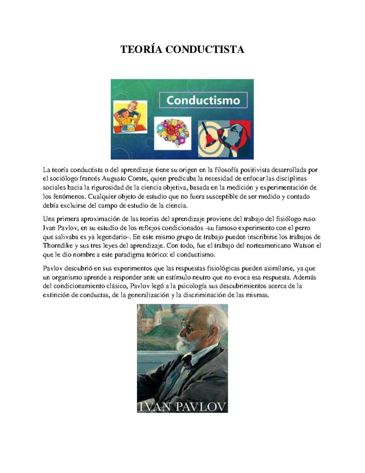 Teoría Conductista - Resumen Manual de la entrevista psicológica ...