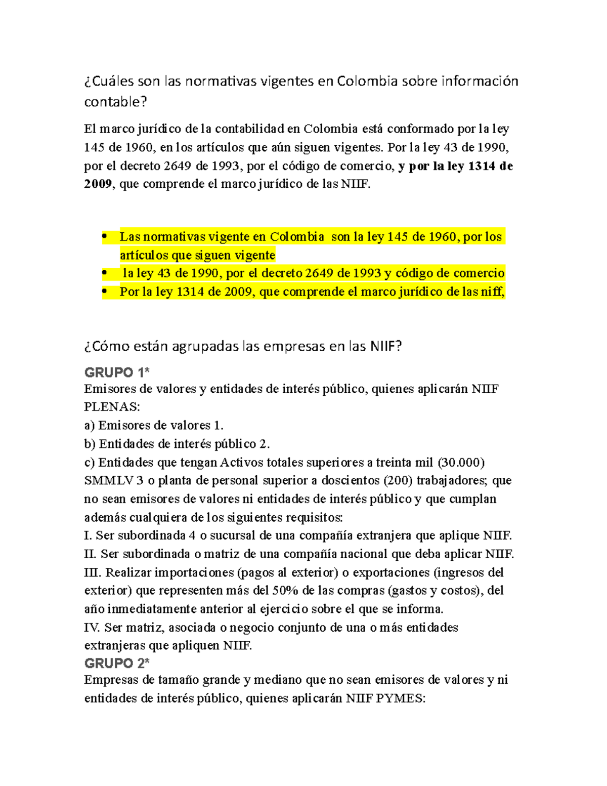 Contabilidad 2021 - evaluativo - ¿Cuáles son las normativas vigentes en ...