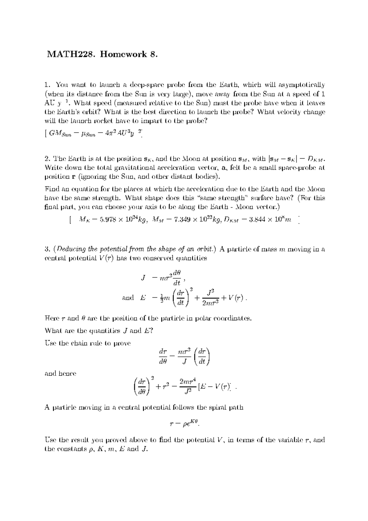 MATH228 2016-2017 Homework 8 - "!$#&amp;% - Studocu