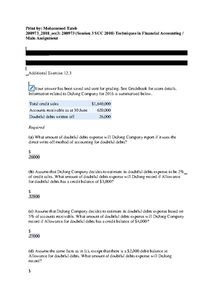 Homework 3 - Techniques of financial accounting homework - WEEK 3 ...