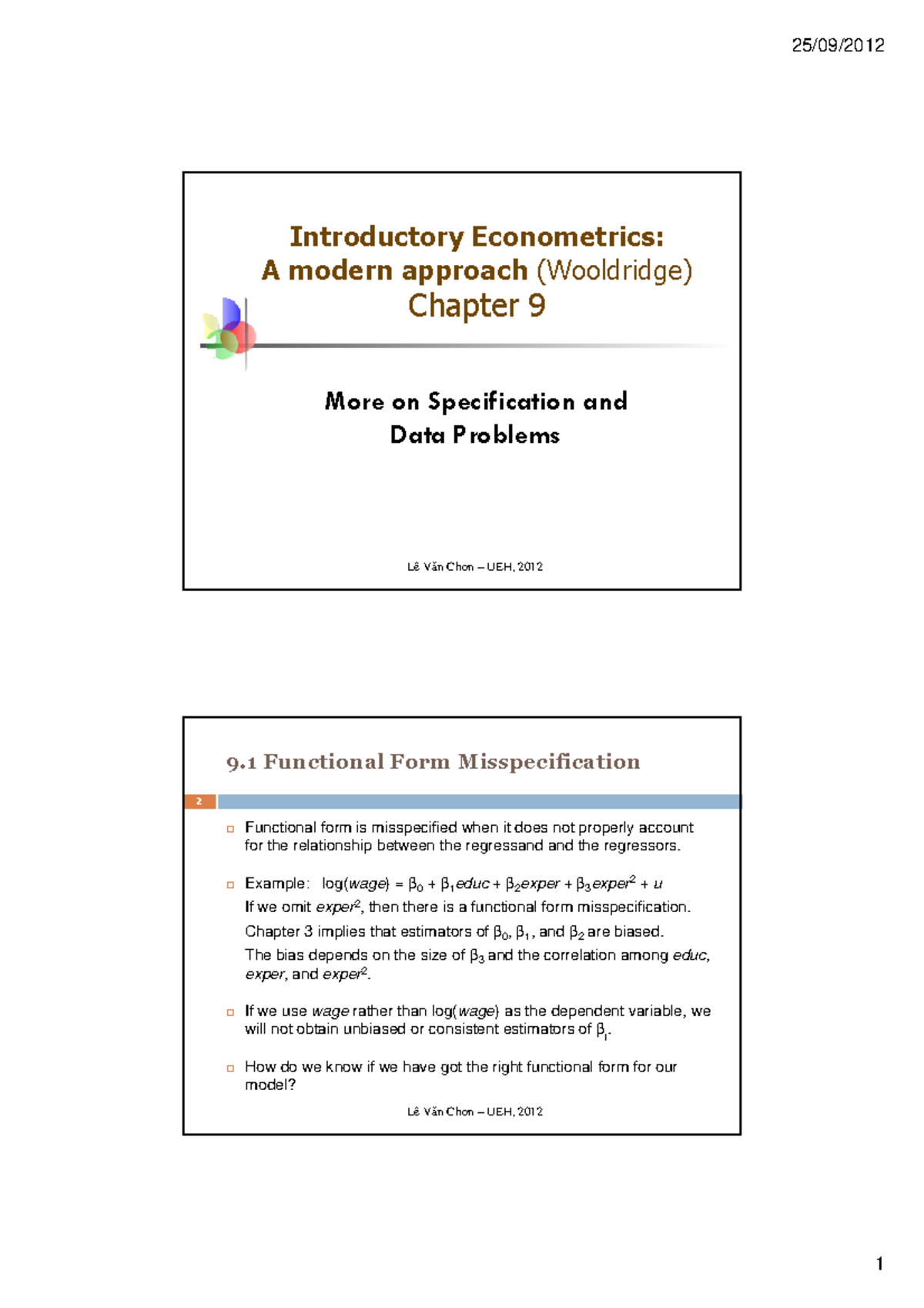 Chap9 - Summary Customer Management - More on Specification and Data Problems Introductory - Studocu