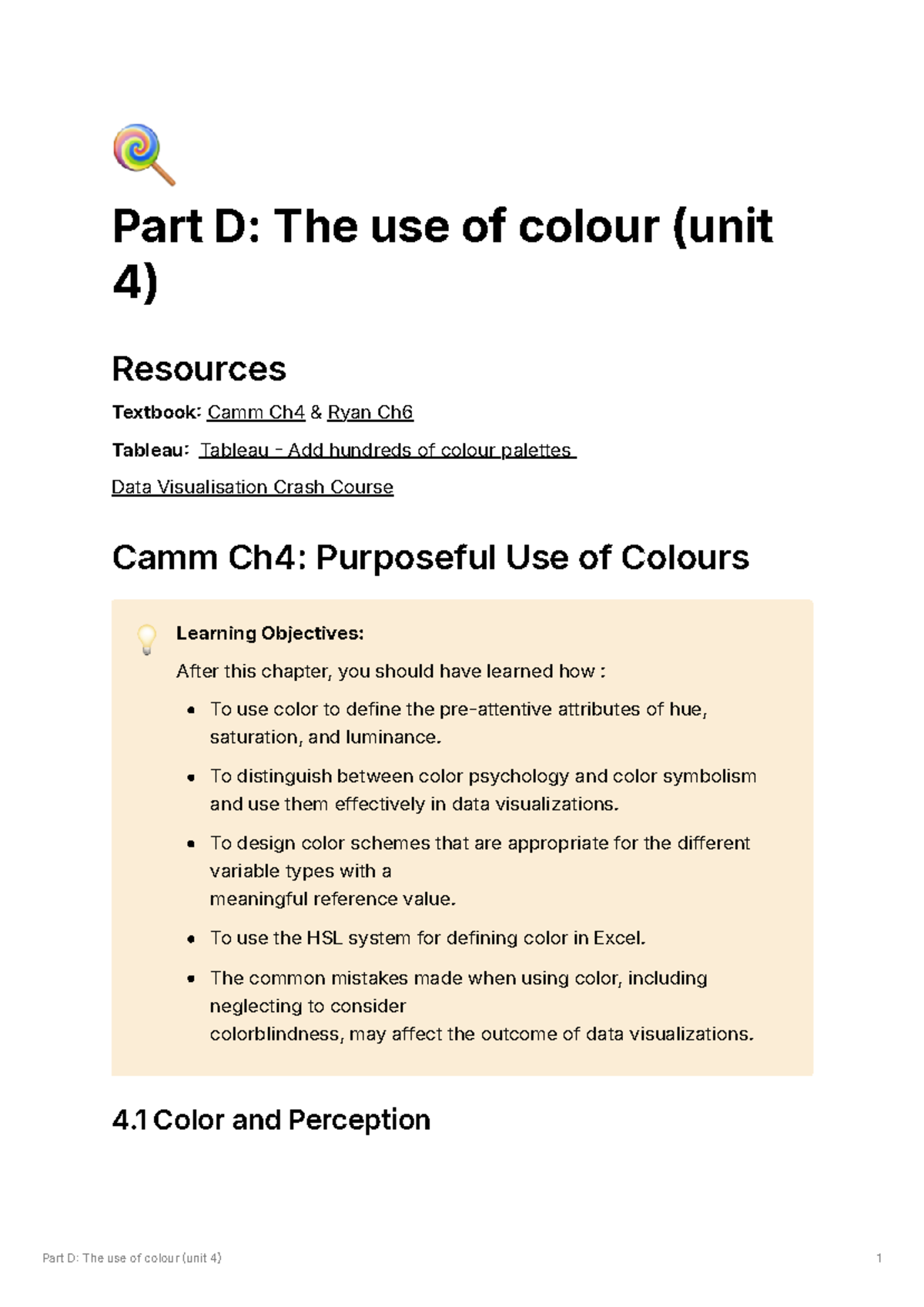Data Visualisation 1d Week 5 🍭 Part D The Use Of Colour Unit 4 Resources Textbook Camm