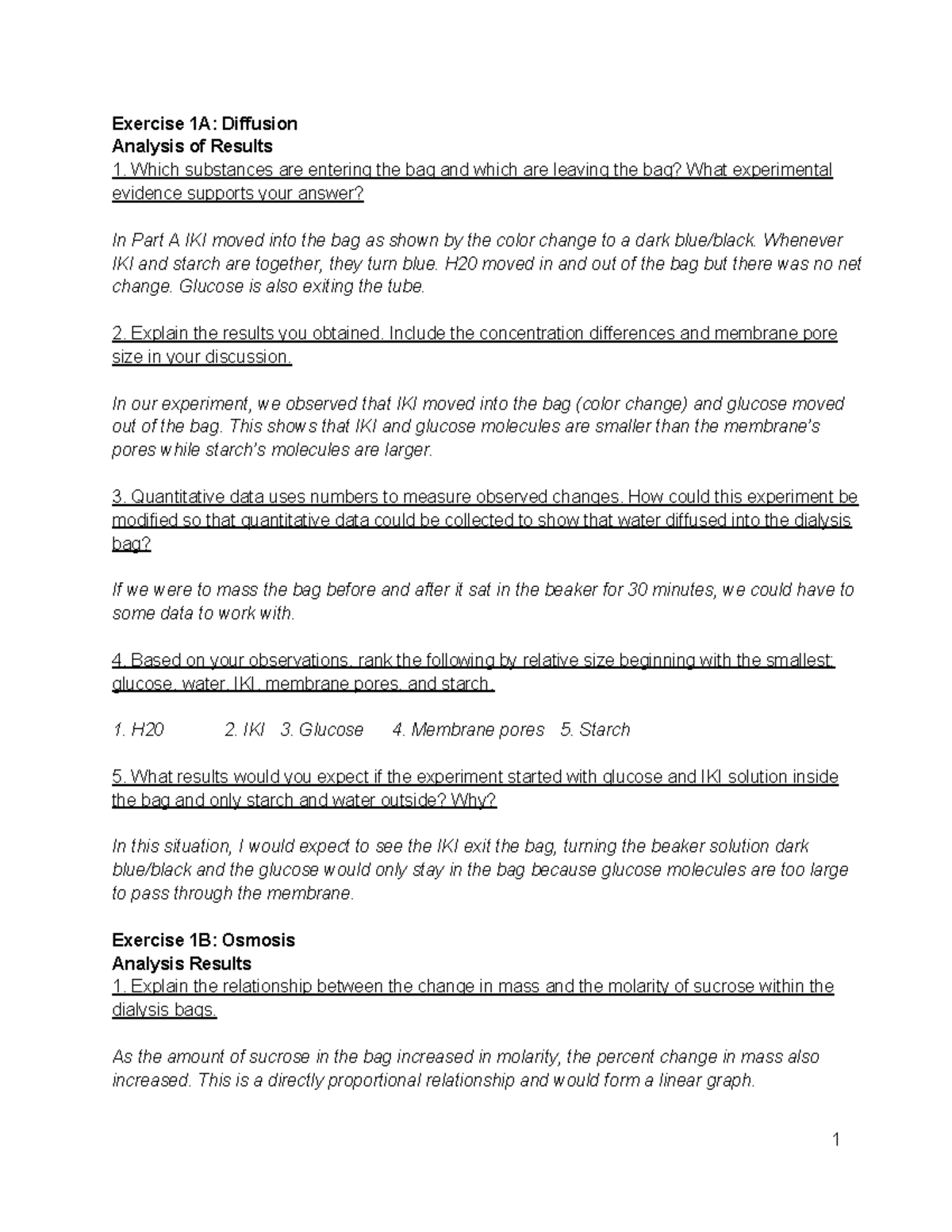Labonequestions - Sssdd - Exercise 1A: Diffusion Analysis of Results ...