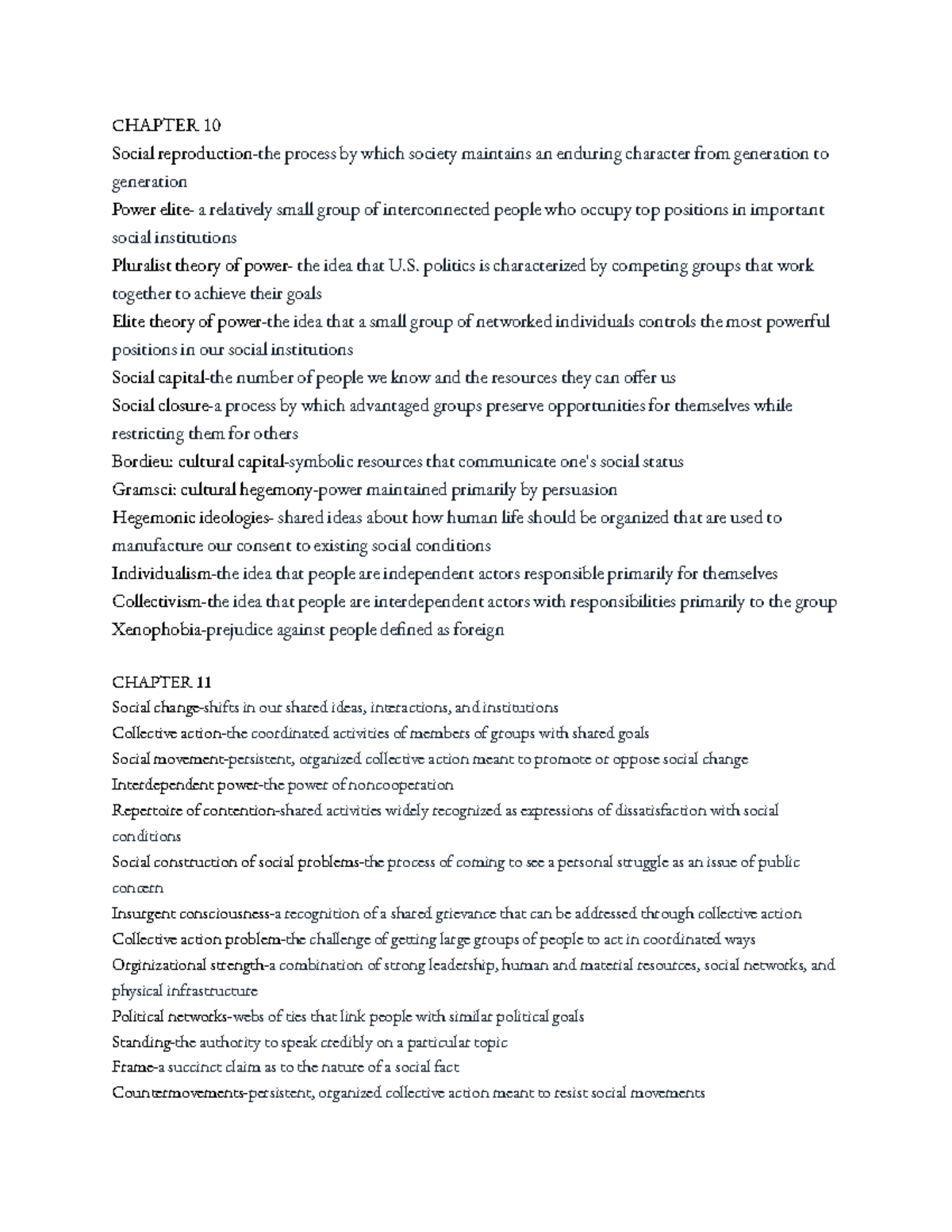 SOC 10-12 study guide - CHAPTER 10 Social reproduction-the process by ...