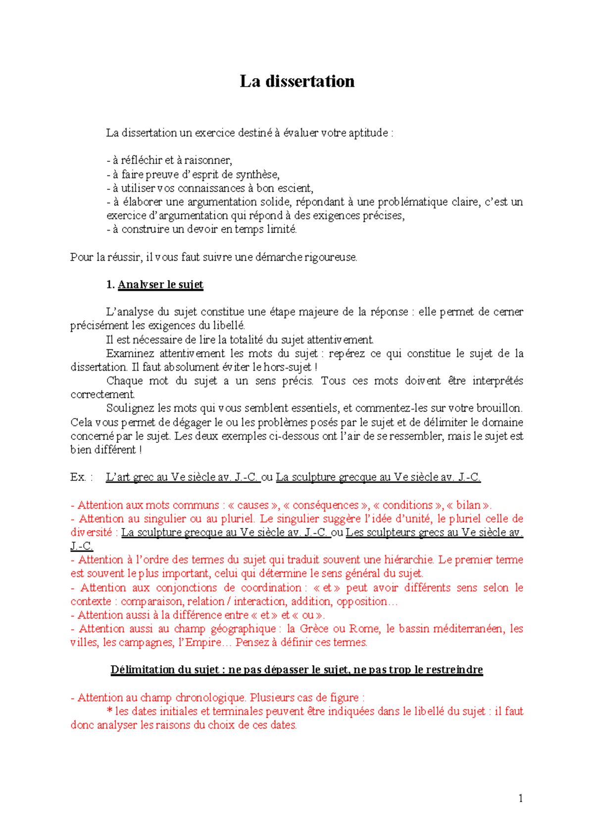 Dissertation ( méthodologie ) - La dissertation La dissertation un ...