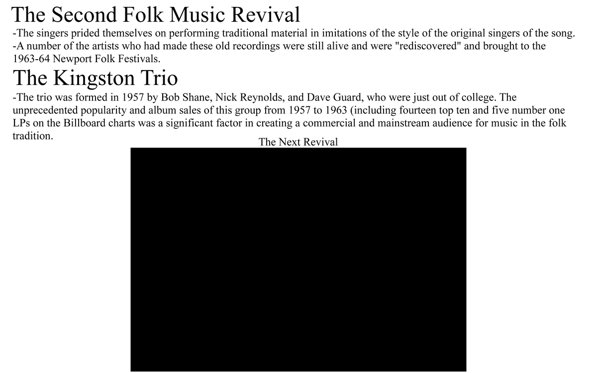 2 - Lecture notes for music history - The Second Folk Music Revival ...