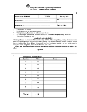 Revision 9 Arrays and functions - REVISION 9 (1)- Show the output of the following program ...