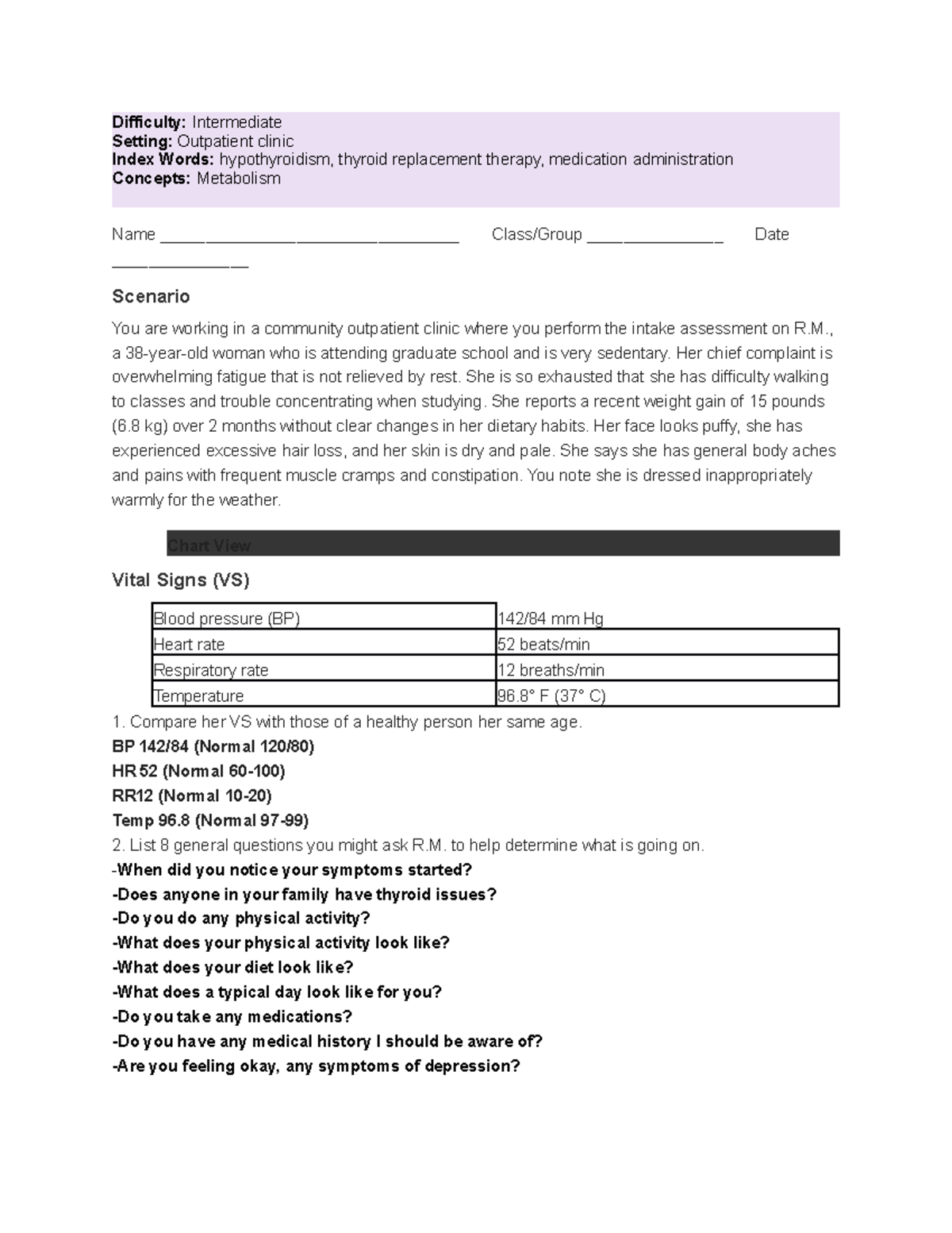 Thyroid Case Study Assignment - Difficulty: Intermediate Setting ...